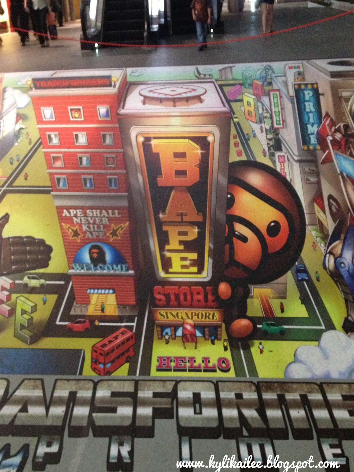 Aloha From Singapore!: Bape x Transformers 3D Street Mural