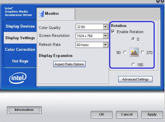 sharing: How to Rotate the Screen or Flipped Monitor Display in Windows XP