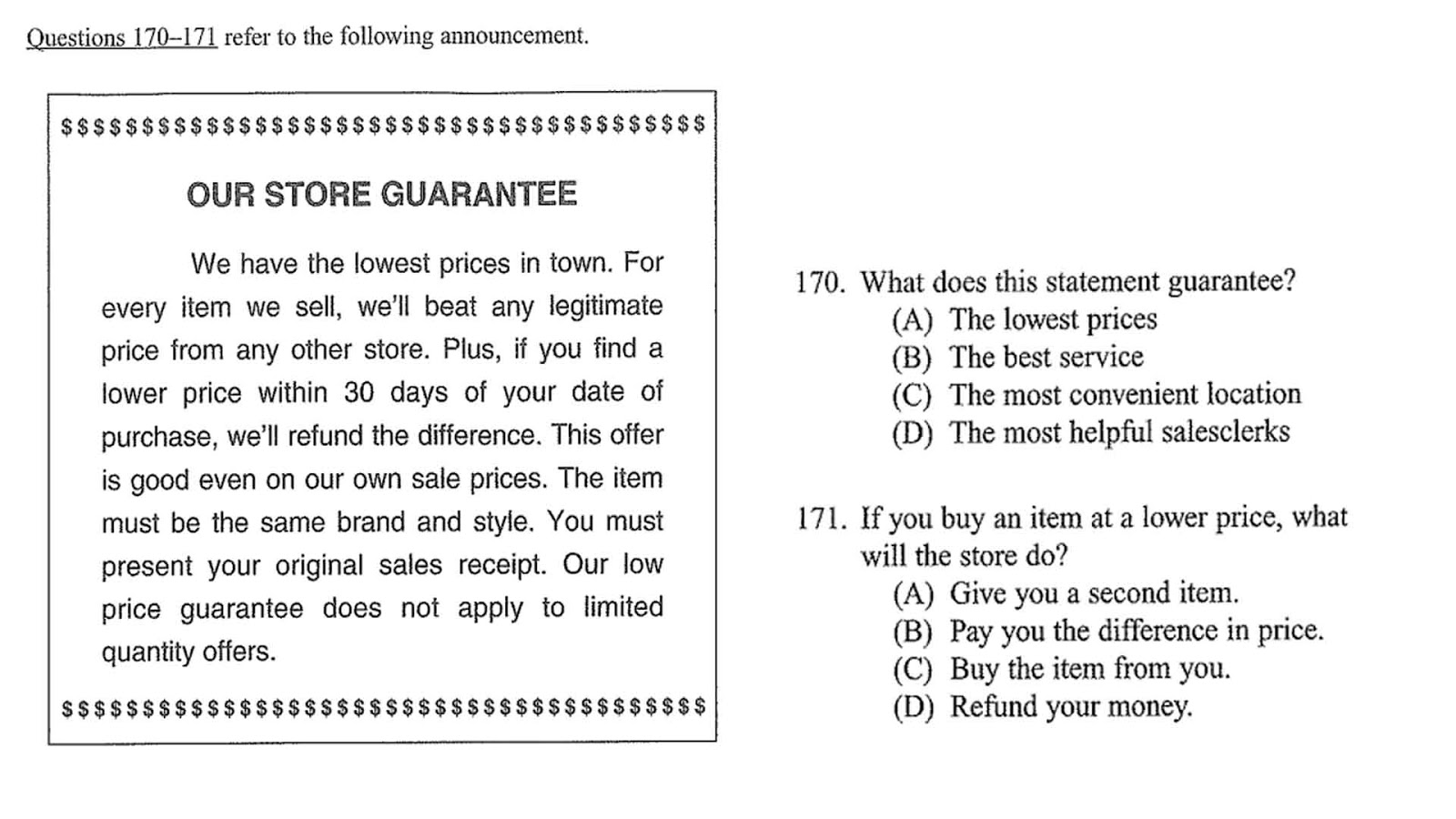 Full TOEIC Test 2 | Full Toeic Test Online Free