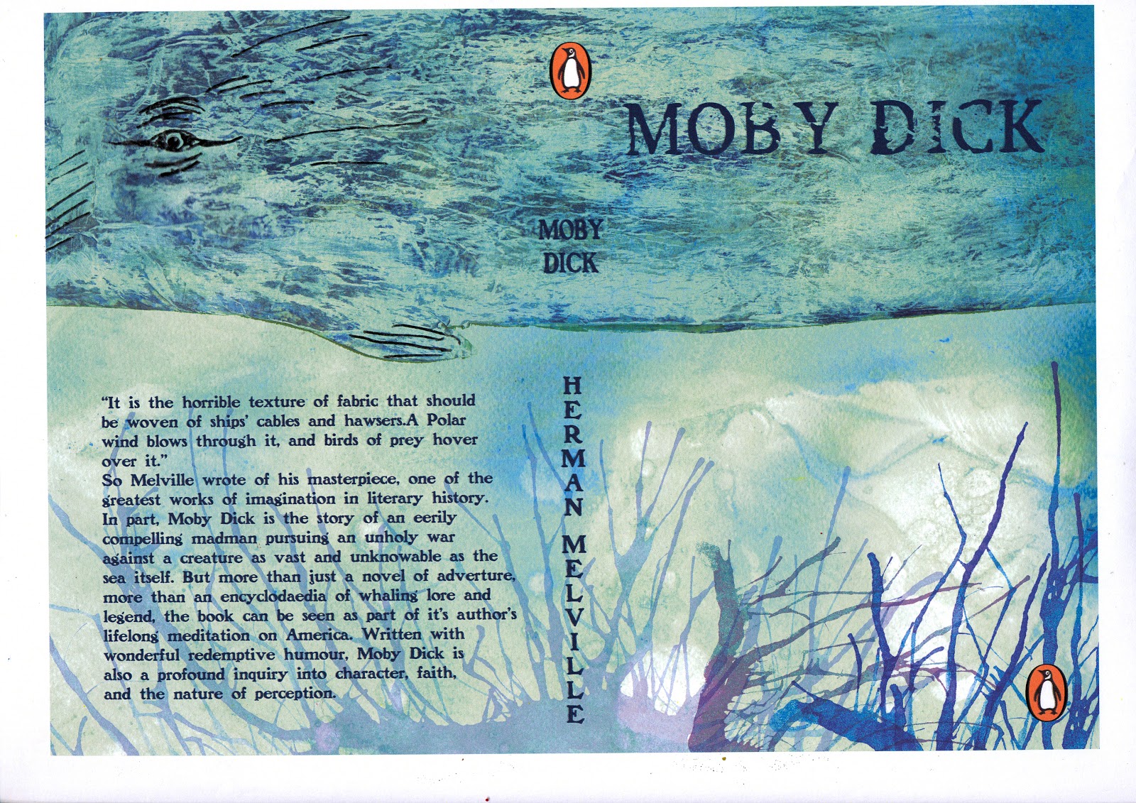 Paula's Creative Solutions: Moby Dick Book Cover