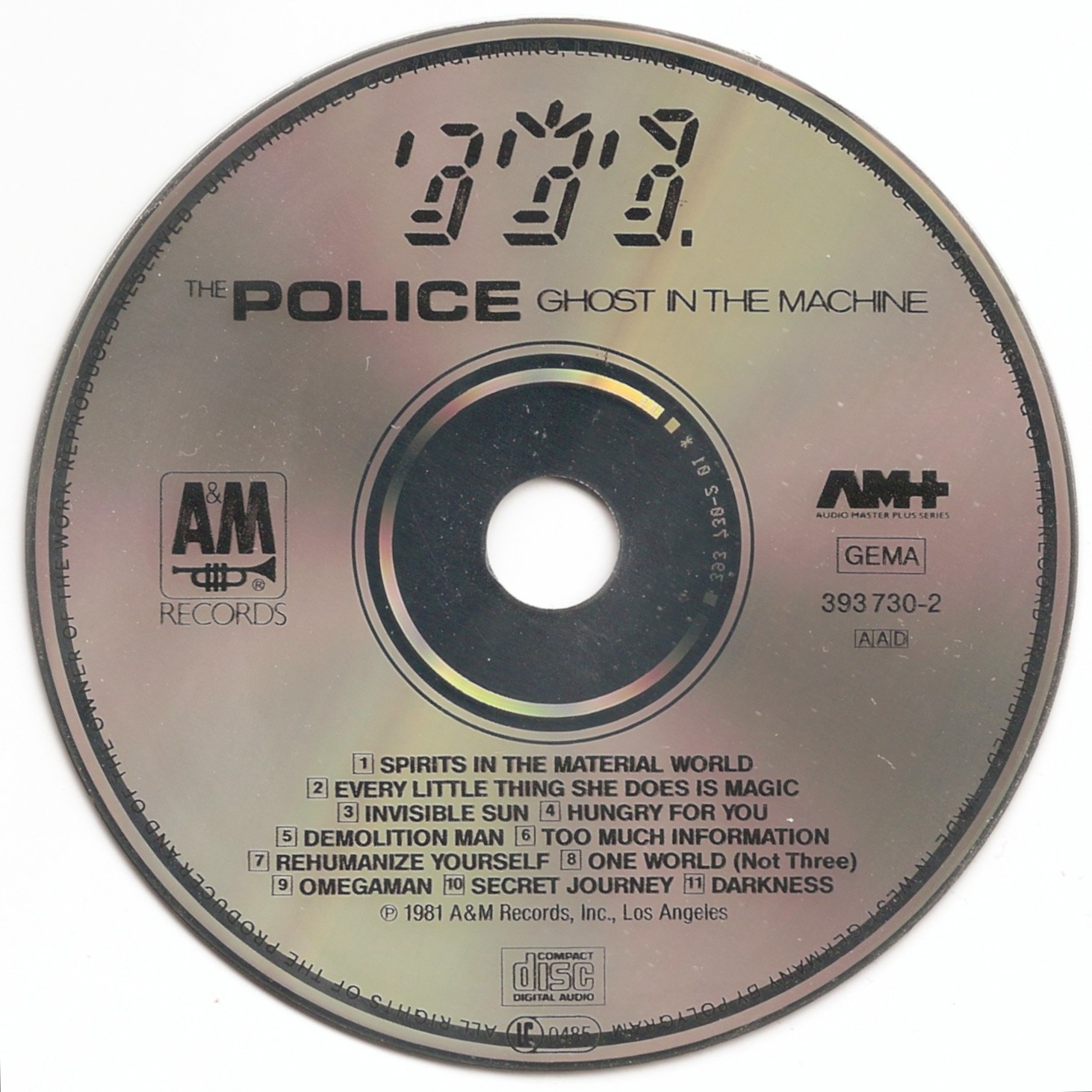 The First Pressing CD Collection: The Police - Ghost in the Machine