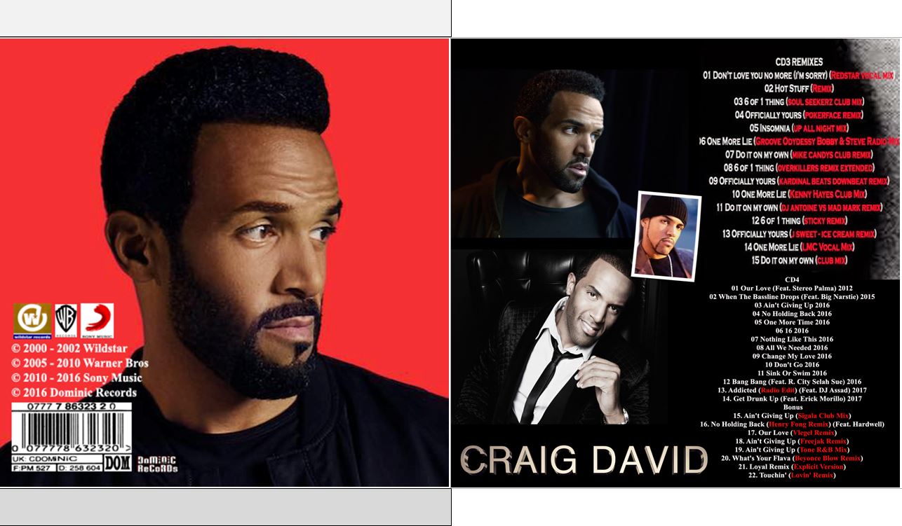 MUSICOLLECTION: CRAIG DAVID - Greatest Hits - 2017