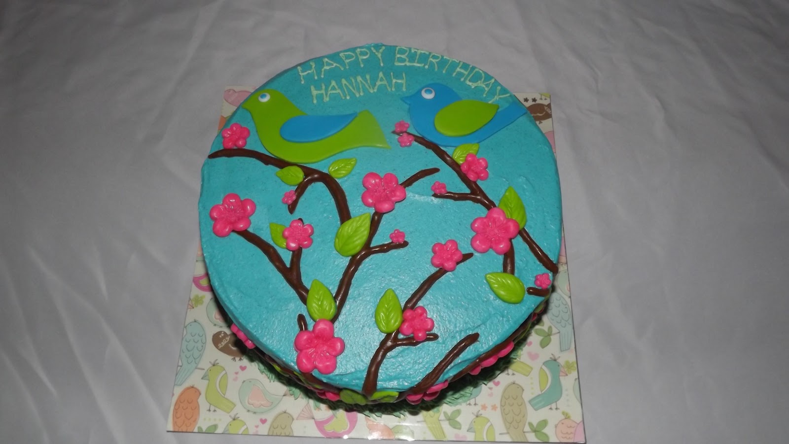 Mandy's cakes: Hannah's Birdy Birthday cake
