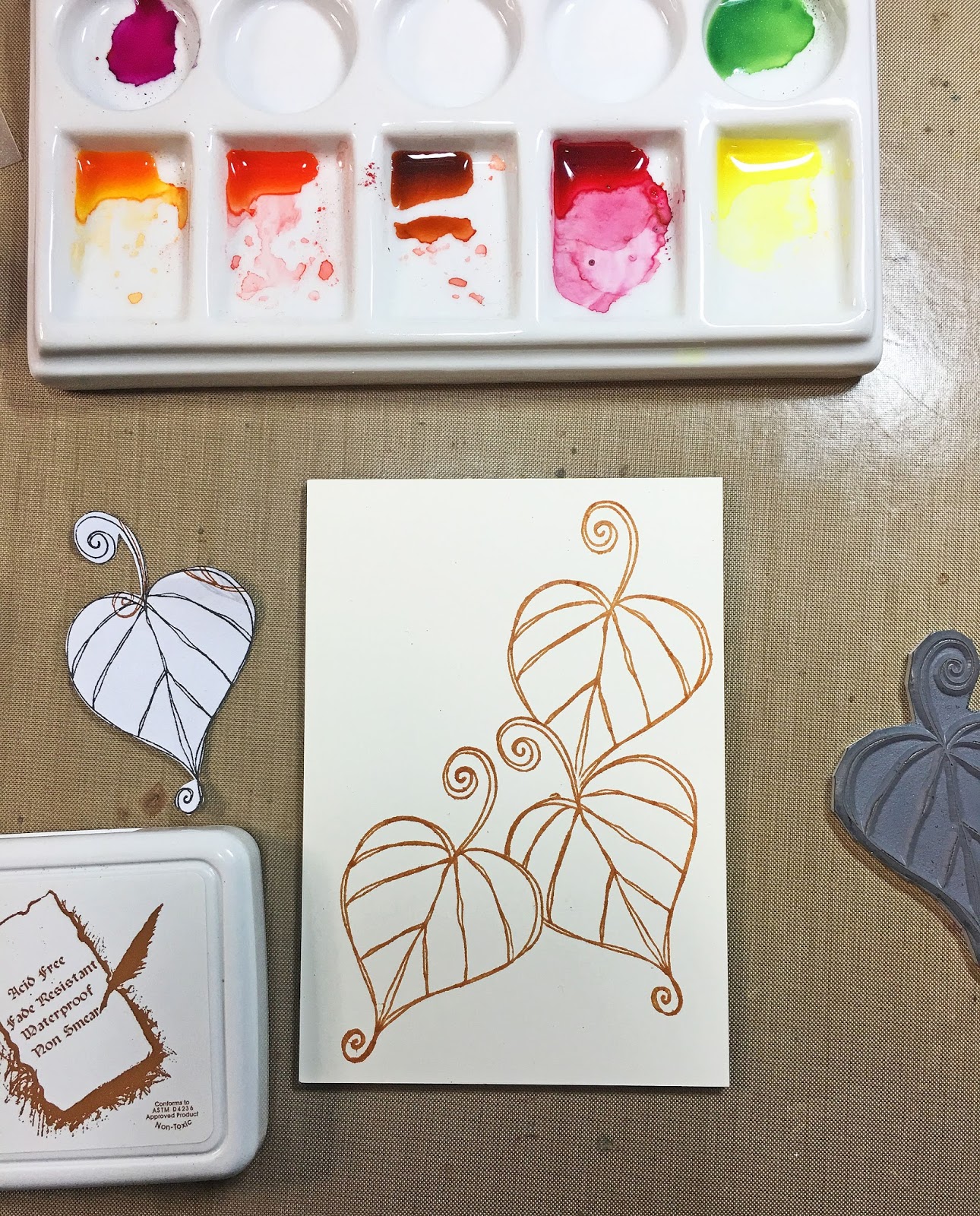 Backporch: Technique of the Week: Stampboard Watercolor