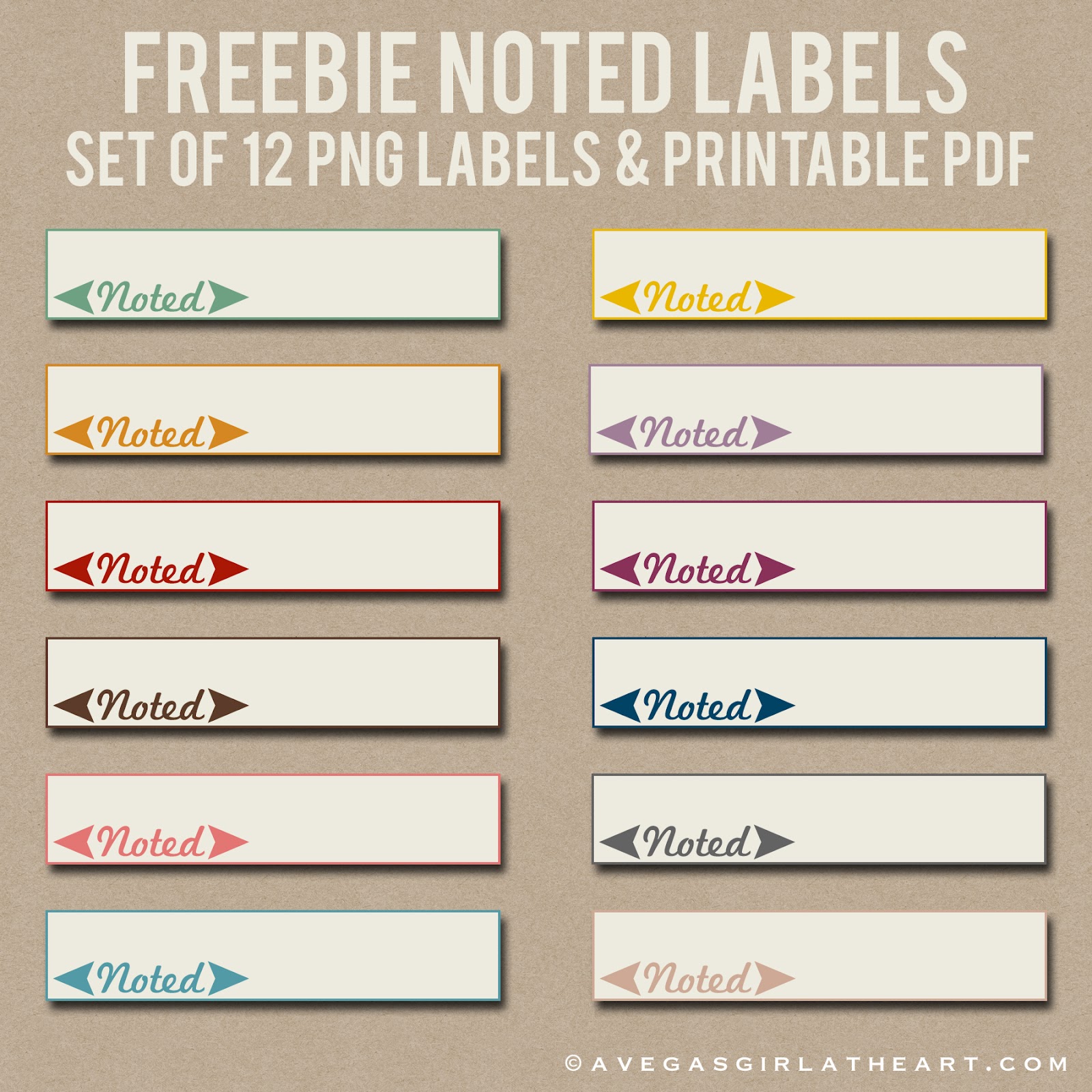 A Vegas Girl at Heart: Freebie Friday: Printable Noted Labels