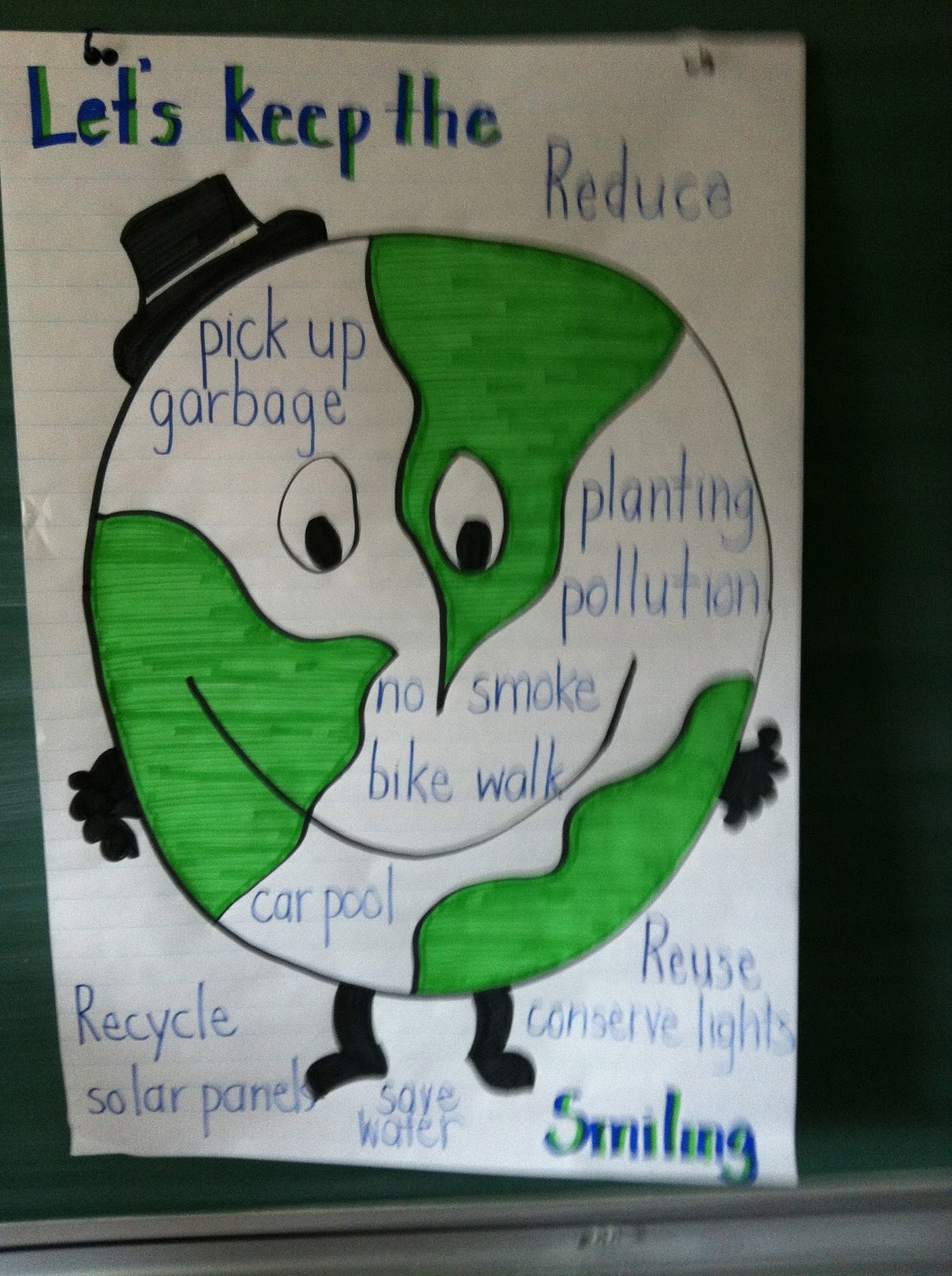 Let's Keep the Earth Smiling - Today in Second Grade