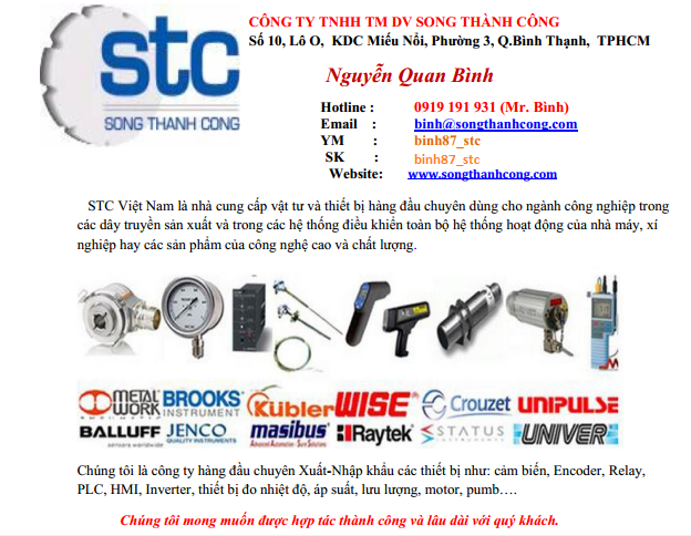 AUTOMATION - SONG THANH CONG: HP100-R1 - VCL-5001 - Yaskawa Vietnam ...