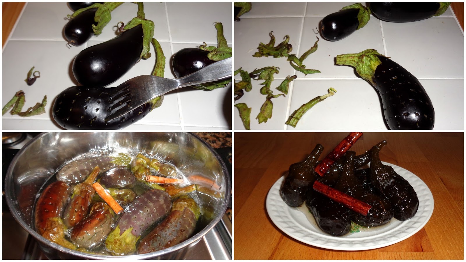 RECETAS DE MI MADRE Y MIAS: Berenjenas confitadas con azúcar y canela ...