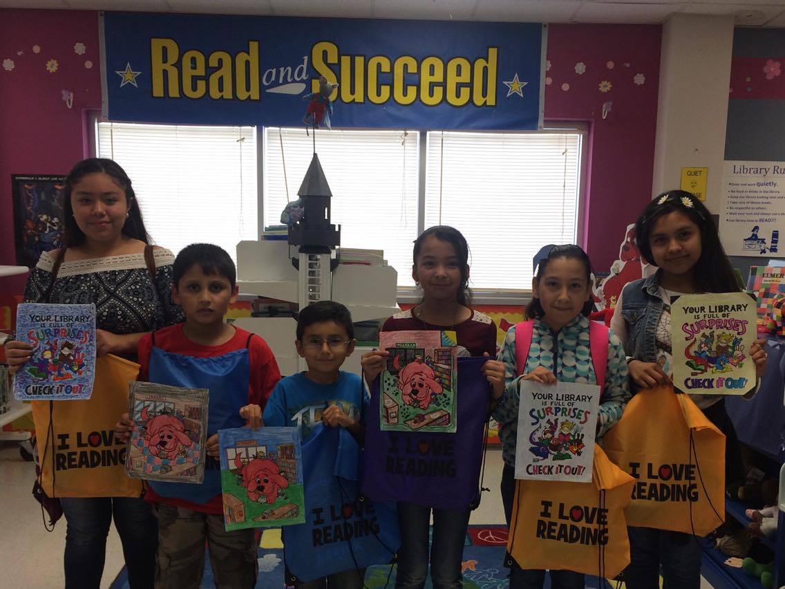 Eagle Pass ISD - iVision: Sam Houston Hosts Library Week Contest