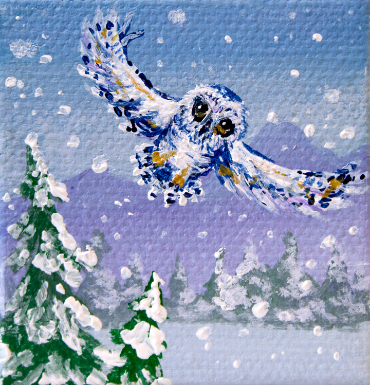Melissa Adams Art: "Flying Through the Snow" - An Animal Painting of an ...