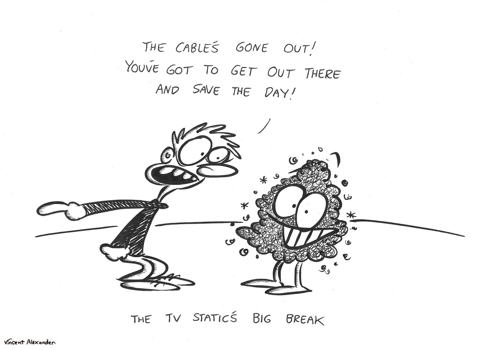 Vincent Alexander Cartoons: TV Static