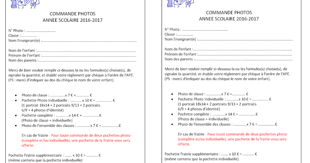 Association des Parents d'Elèves du Bourg de Veigné: Bon de commande ...