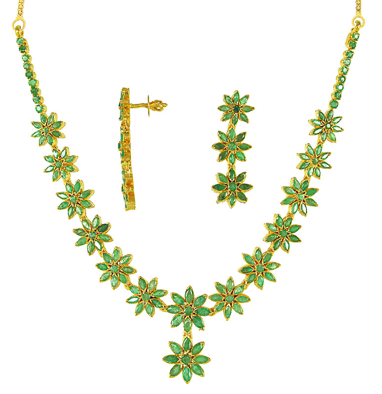 Fashion world: Emerald jewellery set designs - Part 1