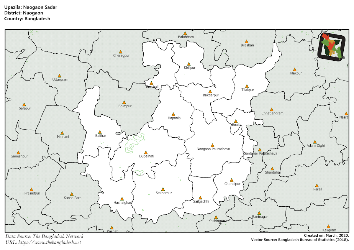 Mouza & Land Use Maps of Naogaon Sadar Upazila, Naogaon, Bangladesh ...