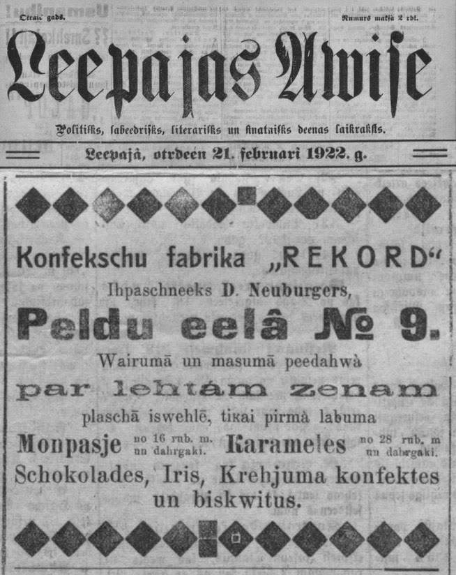 Konfektes 'Gotiņa' etiķešu kolekcija: Konfektu fabrika Rekord