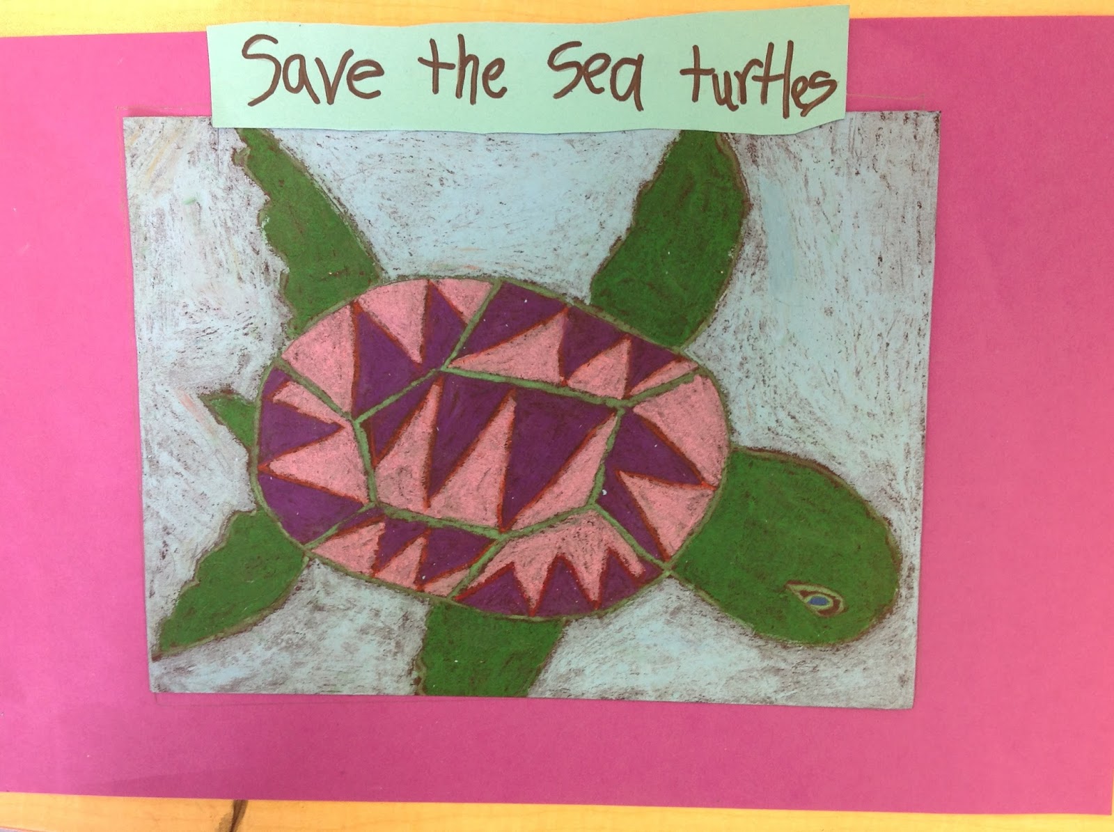 Save the Sea Turtle Campaign Second Grade Art Lesson