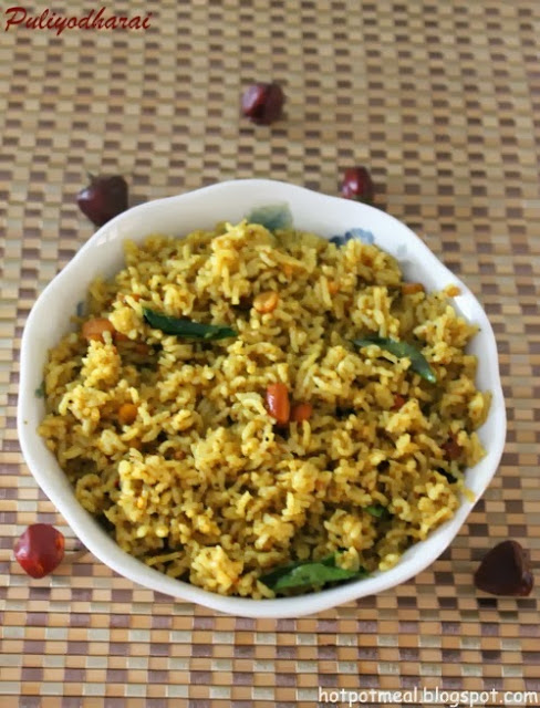 Hot pot cooking: puliyodharai | Tamarind rice