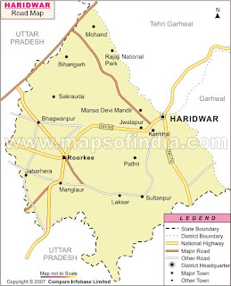Haridwar Rishikesh Tours: Haridwar Road Rout Map