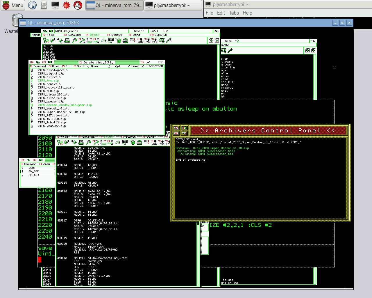 QL QDOS and SMSQ/E Heaven: uQLx on Rpi3