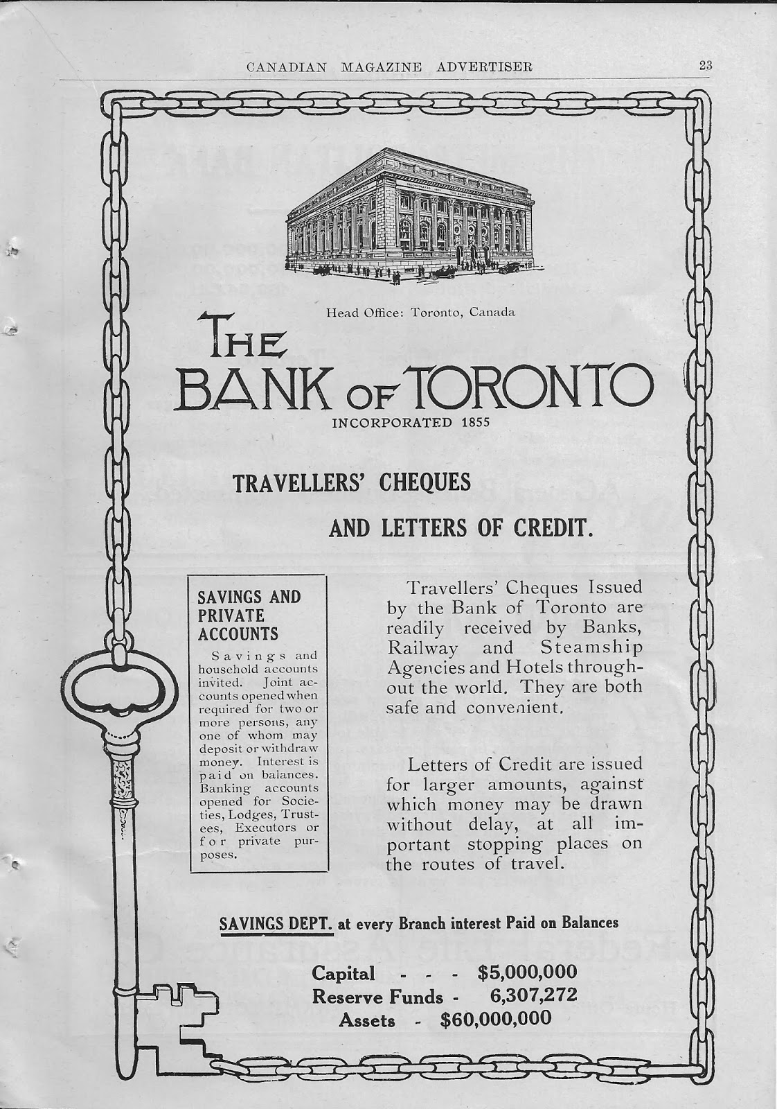 Pioneer & Vintage Advertisements: Bank and Insurance