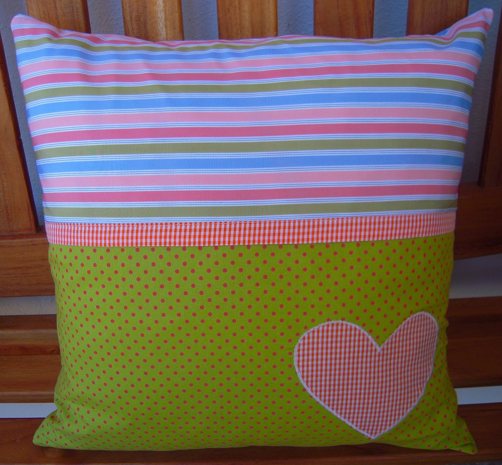 d'Inge: Patchwork-Babydecke grün/orange