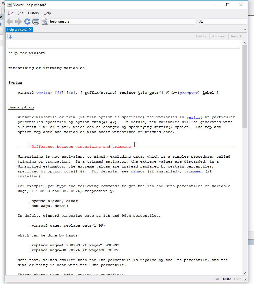 Loại bỏ Outliers bằng Winsorization trên STATA