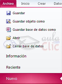 Microsoft Access: Pantalla Inicial de Access