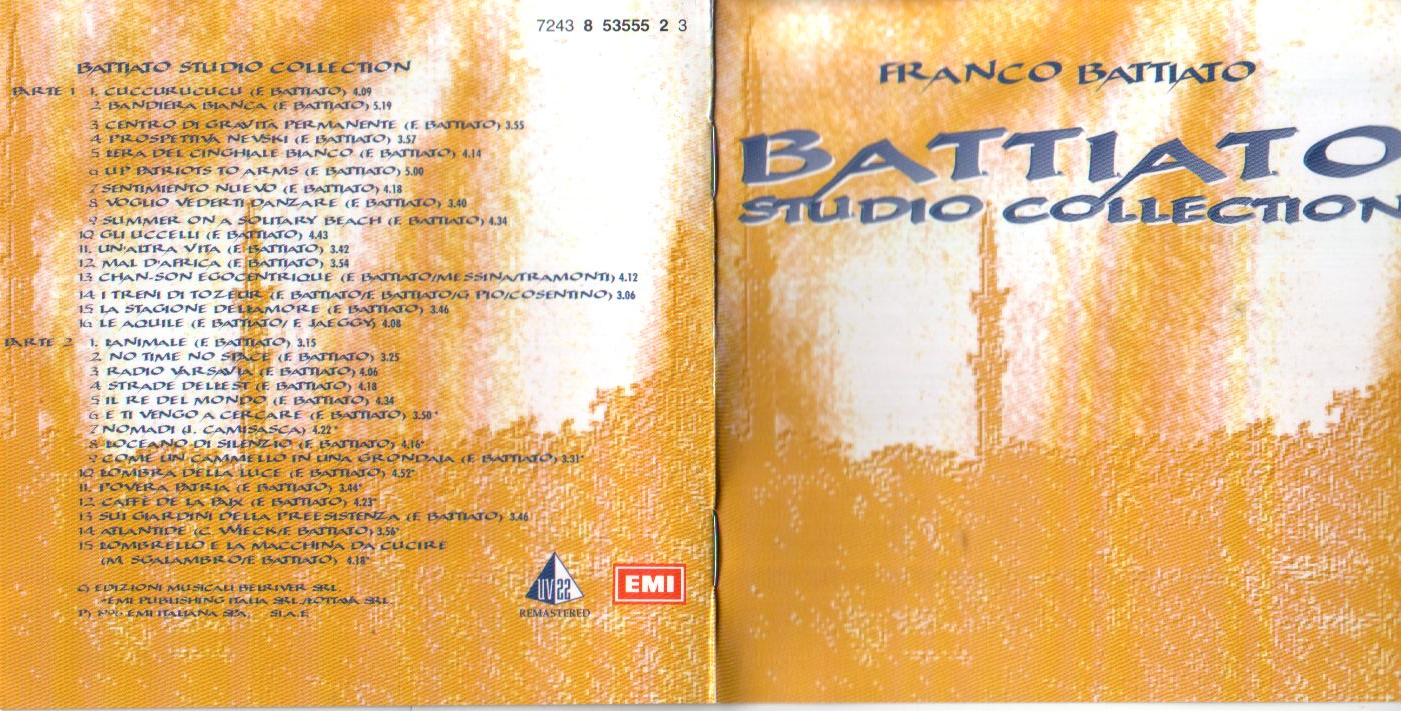 FRANCO BATTIATO – BATTIATO STUDIO COLLECTION – Blog di Stefano Fiorucci
