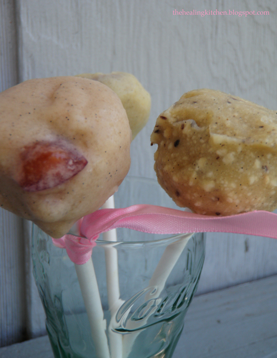 The Healing Kitchen: Cherry Vanilla Raw Vegan Cake Pops