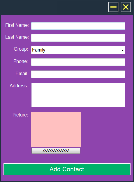 C# Contact Management System Source Code - C#, JAVA,PHP, Programming ...
