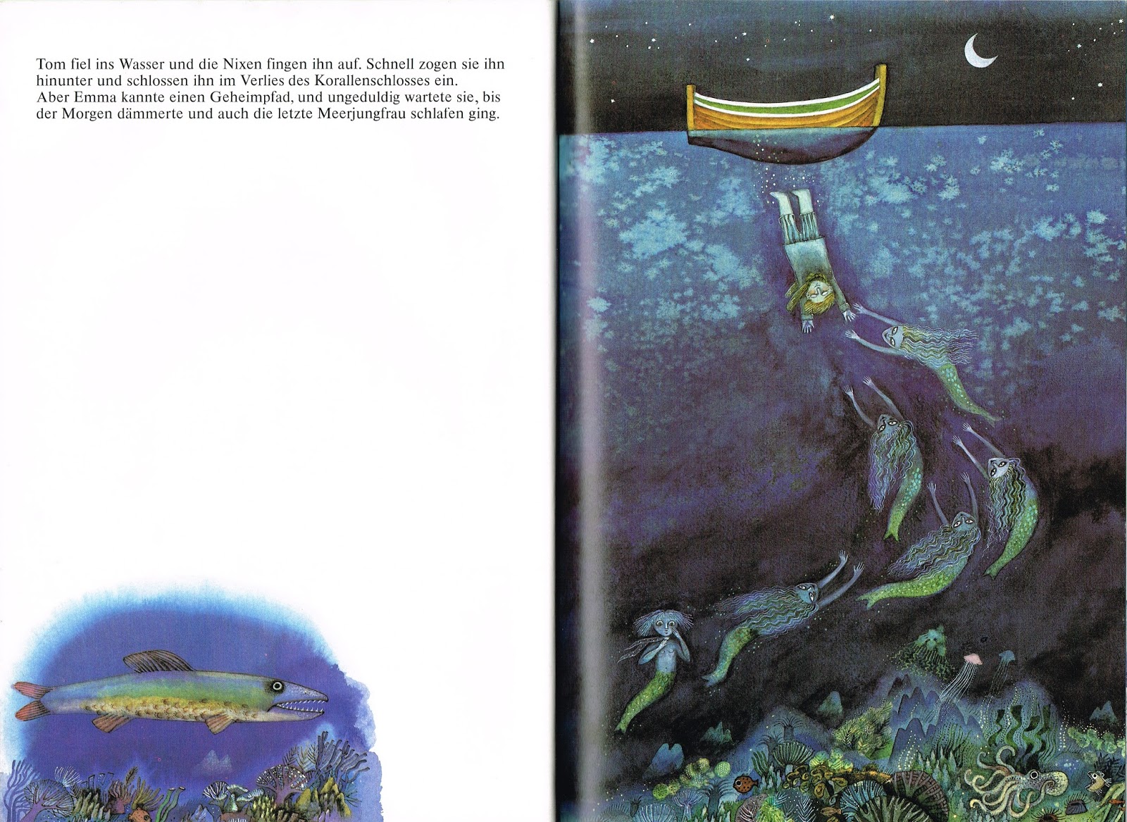 children's book illustrations: Moodie, Fiona; A mermaid's tale/Ein ...