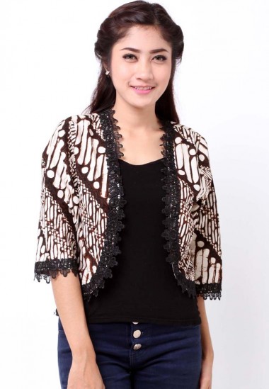 30+ Cardigan Batik Modern Terbaru yang Modis | Model Baju Batik Kantor