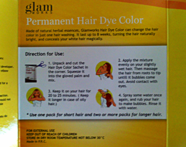 The Certified Latebloomer: Glam Works Permanent Hair Dye Color