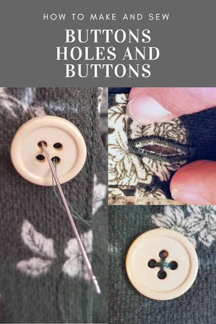 How to Sew Buttons and Make Button Holes - Let's Go Hobby
