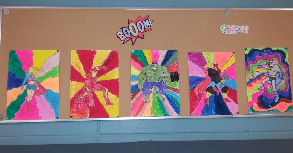 Classe : monsieur Mathieu: Arts plastiques (projet super-héros)