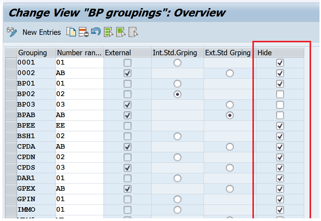 SAP S/4 - OnPrem and Cloud Resources: ERA21101 -Business Partner Grouping