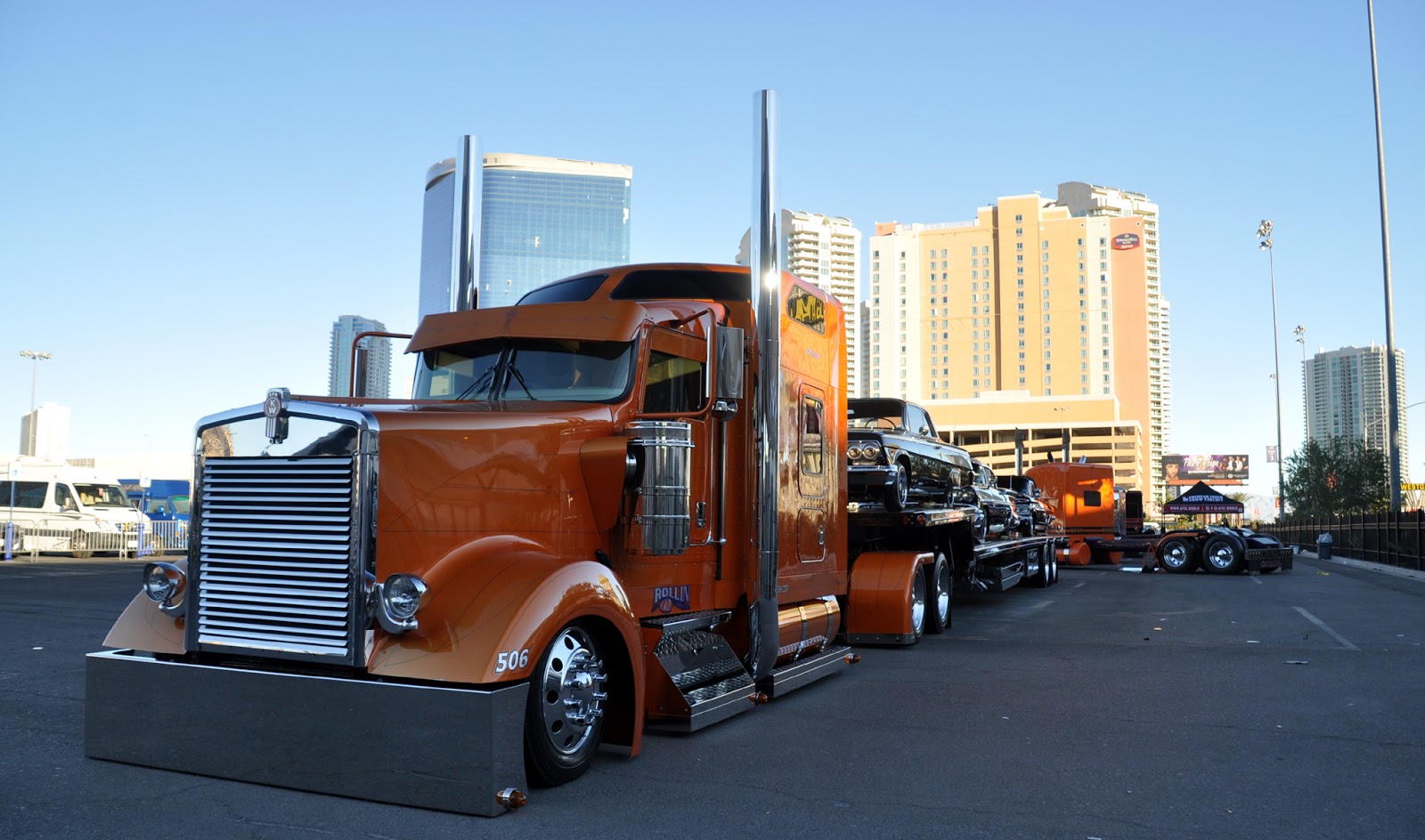 Just A Car Guy: a couple of display semis in the SEMA convention center ...