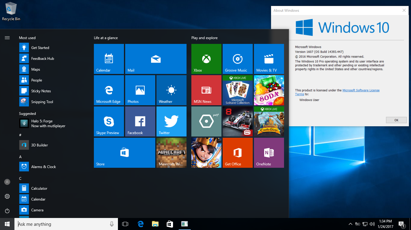 Windows 10 Version 1607 OS Build 14393.447 (x86-x64) AIO [10in1] [en-US]