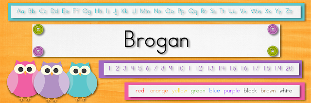 The Land of Aha-Z: Owl Nameplates - Freebie