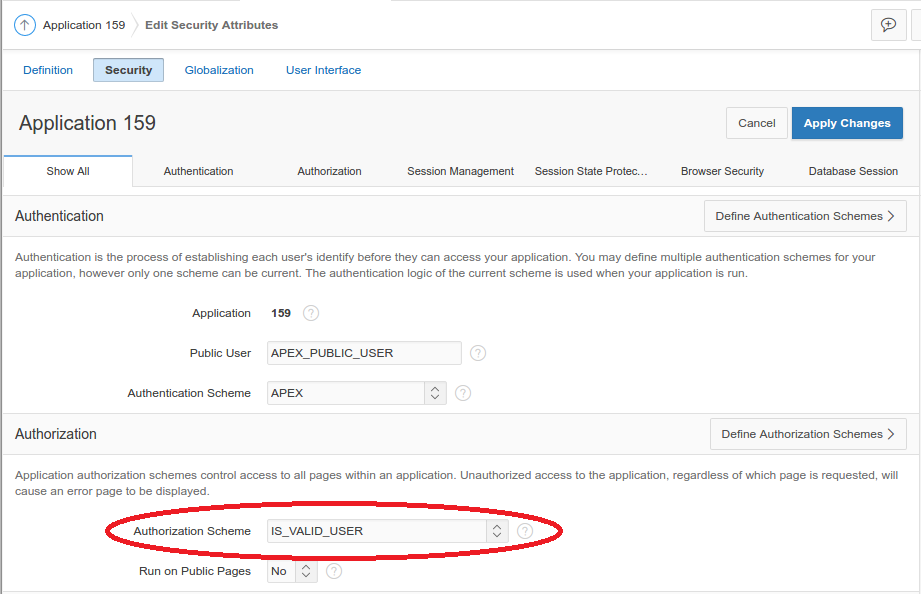 Application authorization scheme