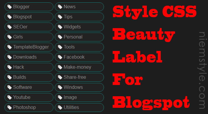 [Series Share] Style css beauty label for blogspot