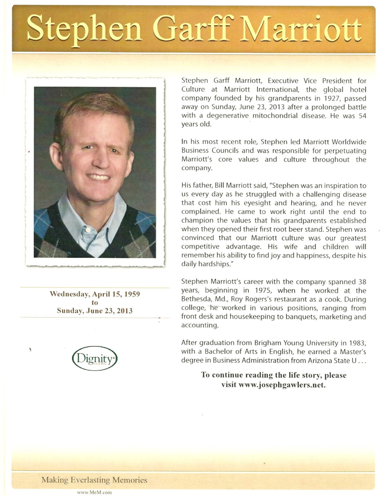 little yellow typewriter: STEPHEN GARFF MARRIOTT SERVICE