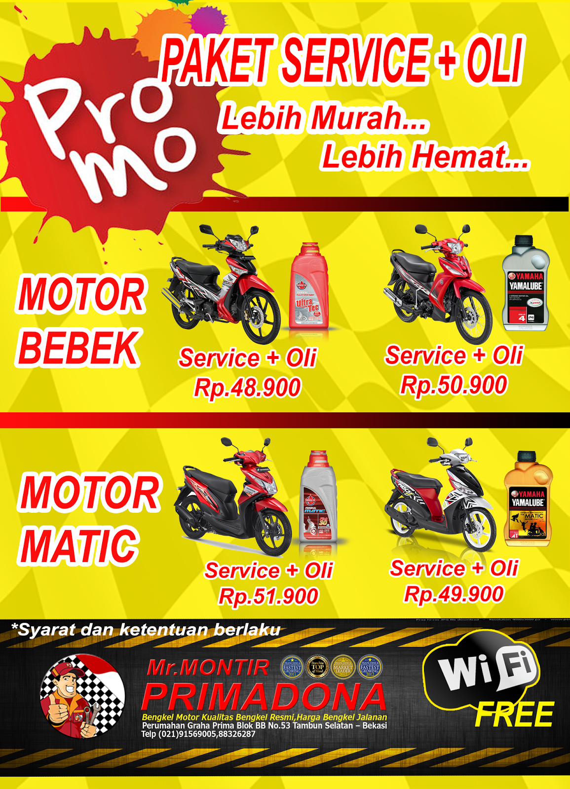 PROMO PAKET SERVICE + OLI, Lebih Murah....Lebih Hemat | Mr.Montir ...