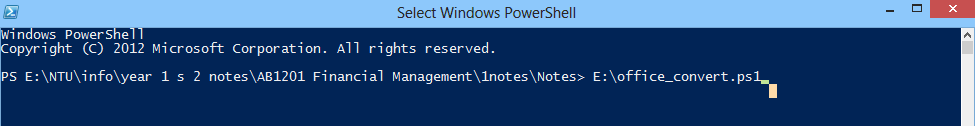 Daniel: Batch Convert ppt doc xls to PDF using PowerShell