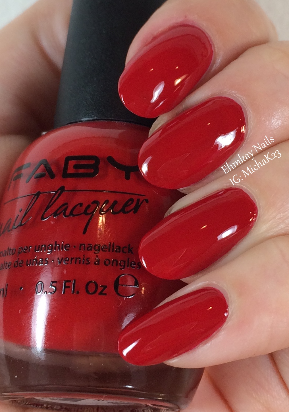 ehmkay nails: (Truly) Ugly Sweater Nail Art with FABY Faby's Red