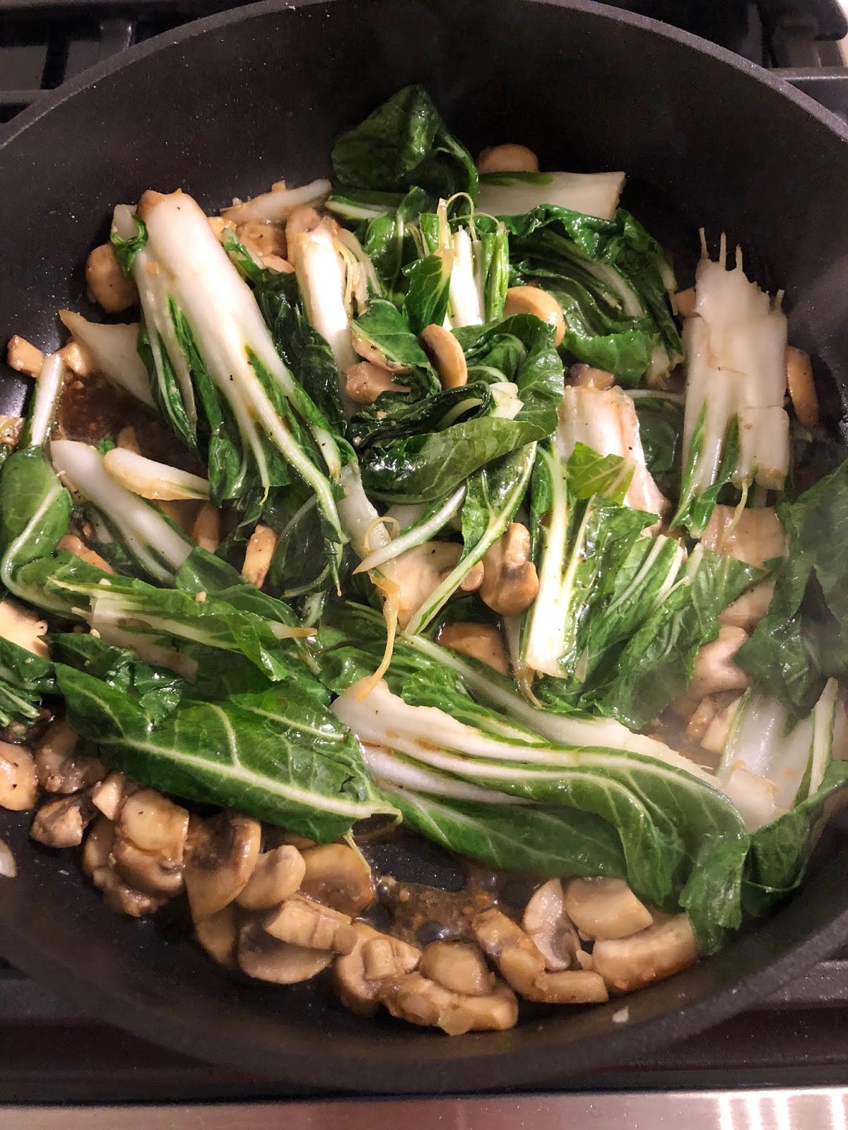 Living on Cloud Nine: BOK CHOY, CHICKEN & MUSHROOM STIR FRY