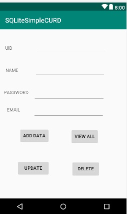 19 SQLIte SImple Database Example