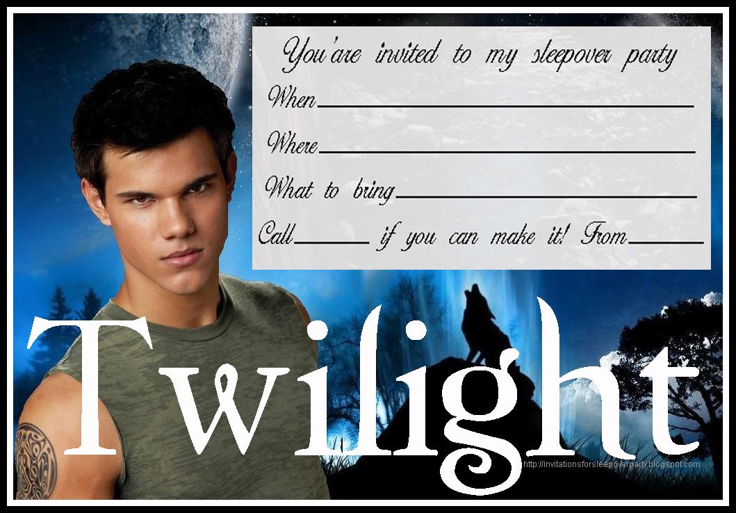 Twilight Party Invitation Template