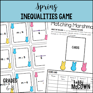 Kelly McCown: Spring Middle School Math Activities & Games BUNDLE