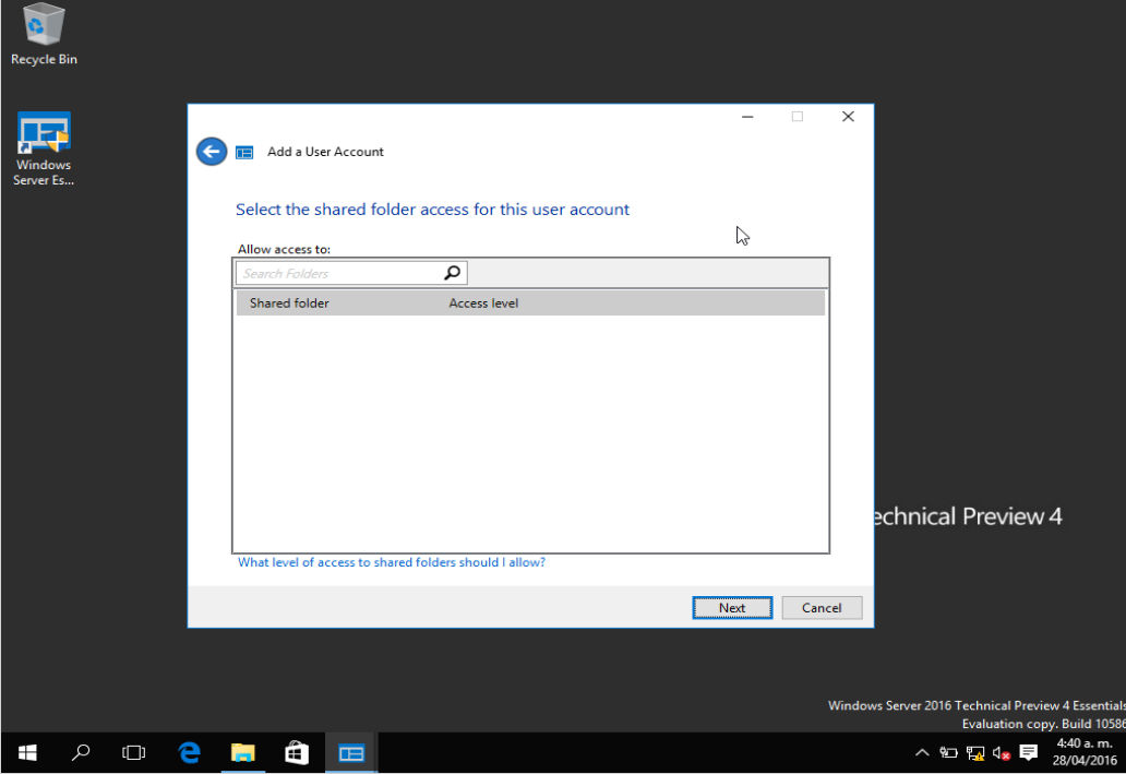 Windows Server 2016 Essentials ~ Tix 101